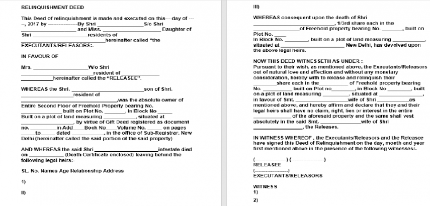 How a Co-Owner Can Give Up His Ownership Rights Through a Relinquishment Deed
